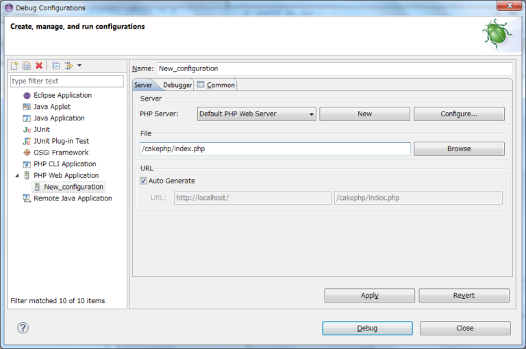 PHPでデバッグ実行(XAMPP + CakePHP + Eclipse + Chrome) - OPEN TONE Labs