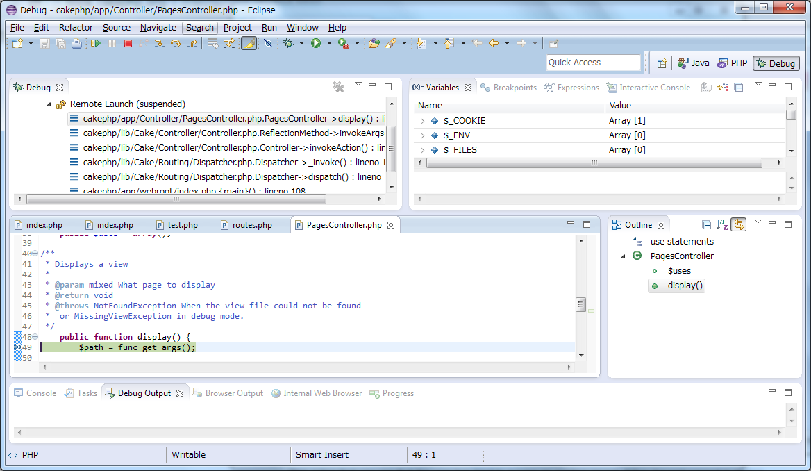 PHPでデバッグ実行(XAMPP + CakePHP + Eclipse + Chrome) - OPEN TONE Labs